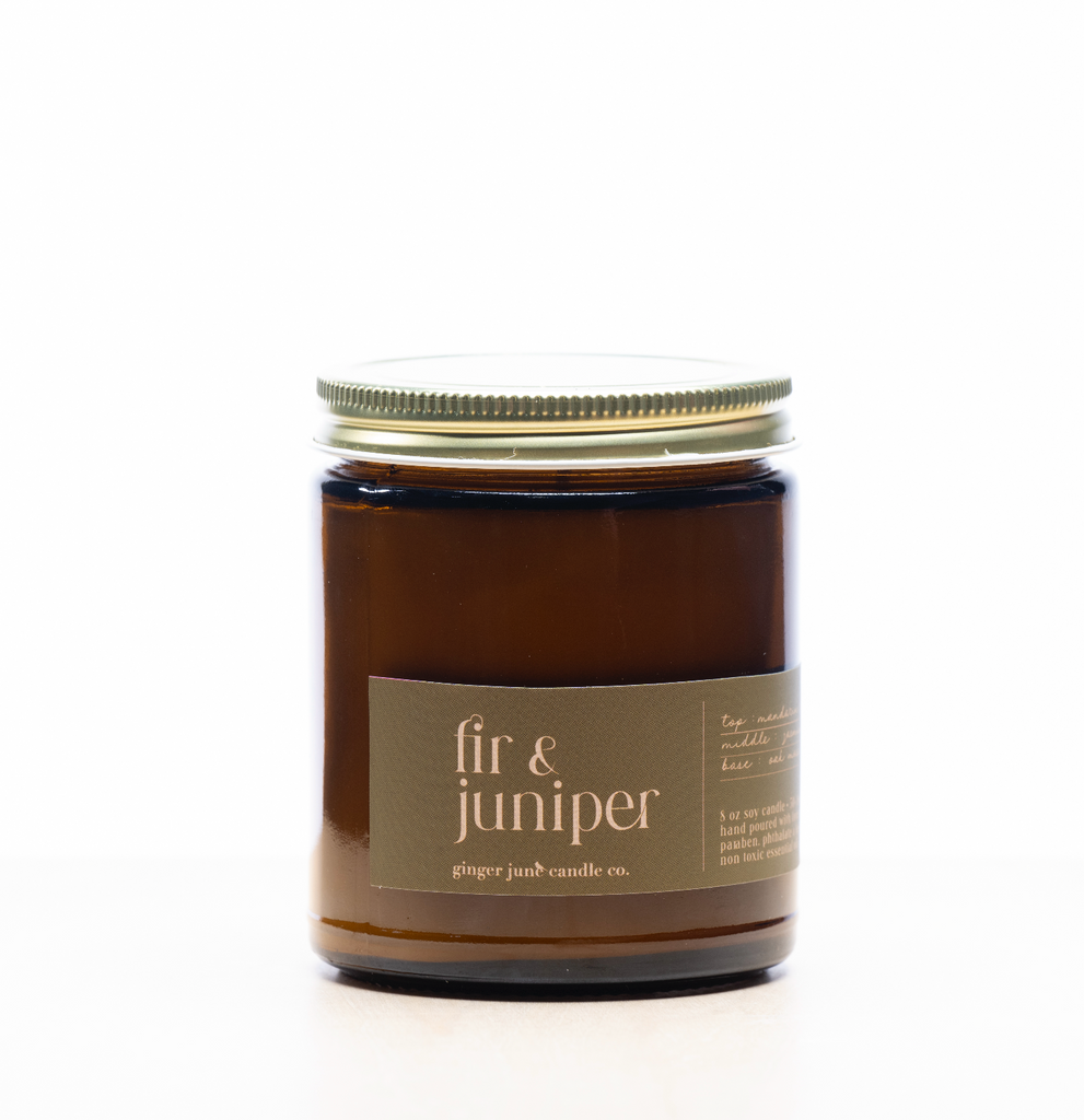 FIR & JUNIPER • minimal collection • 8 oz soy candle | Ginger June ...