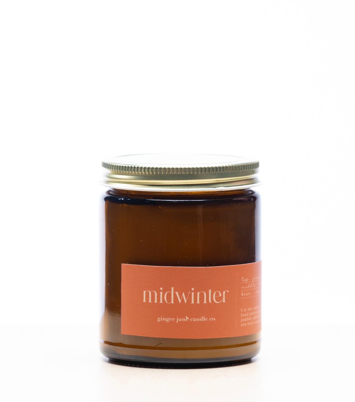 MIDWINTER • minimal collection • 8 oz soy candle – Ginger June Candle Co.